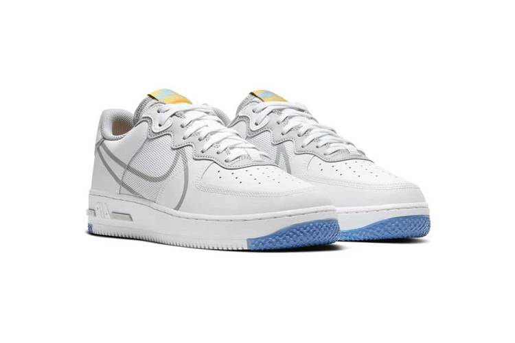 Nike AF1 React D/MS/X In A “White/LT Smoke Gray” Colorway